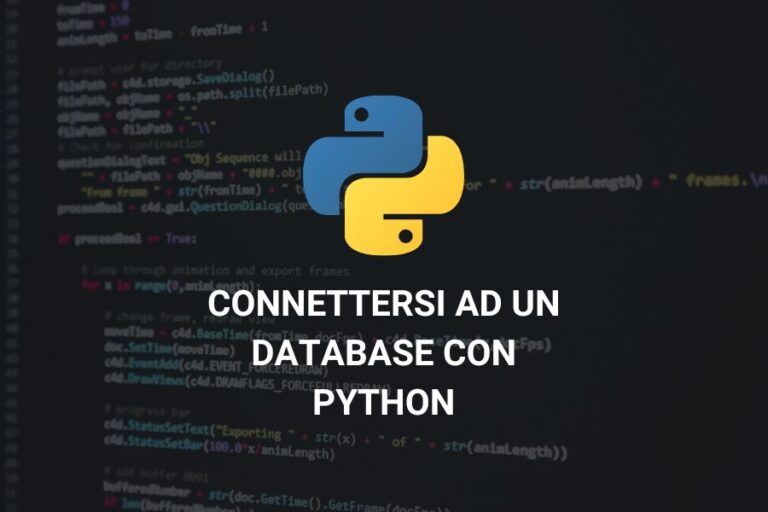 Come connettersi a un Database con Python - datadrivenanalytics.it